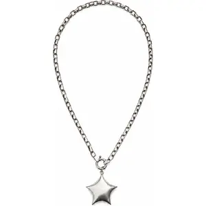 67JEWELRY Puffed Star Paperclip Necklace