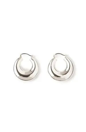 67JEWELRY Puffed Sterling Hoop Earrings