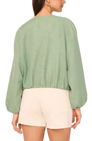 Vince Camuto Crop Bubble Jacket - Eucalyptus