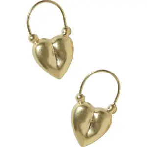 67JEWELRY Puffed Heart Vermeil Earrings - Gold
