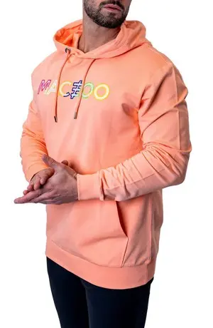 MACEOO Embroidered Logo Hoodie - Pink