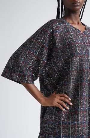Missoni Sequin Plaid Knit Minidress