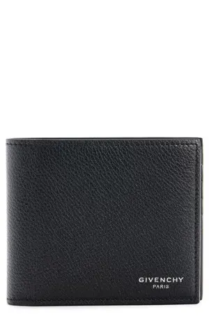Givenchy Calfskin Leather Bifold Wallet - Black