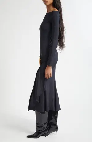 CONNER IVES Shell Belt Long Sleeve Mermaid Dress