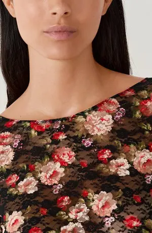 ETAM Floral Long Sleeve Bodysuit
