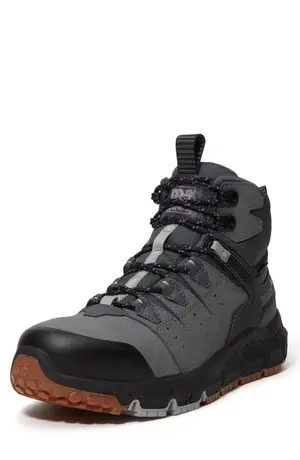 Timberland Tempe 6-inch Soft Toe Waterproof Work Boots - Medium Grey Leather