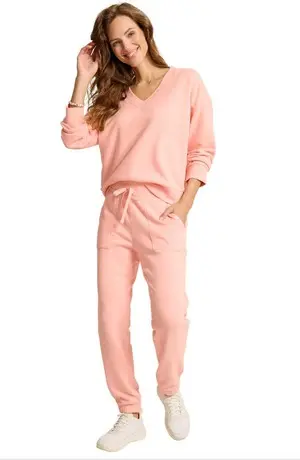 Tommy Bahama Cotton Fleece Joggers - Light Salmon