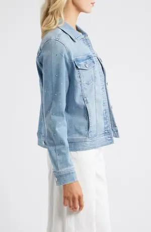 Tommy Bahama Sparkle Classic Denim Jacket - Venice Sky Wash