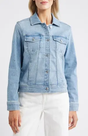Tommy Bahama Sparkle Classic Denim Jacket - Venice Sky Wash