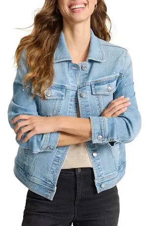 Tommy Bahama Sparkle Classic Denim Jacket - Venice Wash