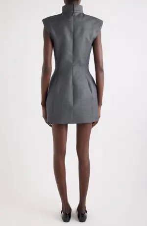 Givenchy Raw Edge Wool Sheath Dress - Grey Mix