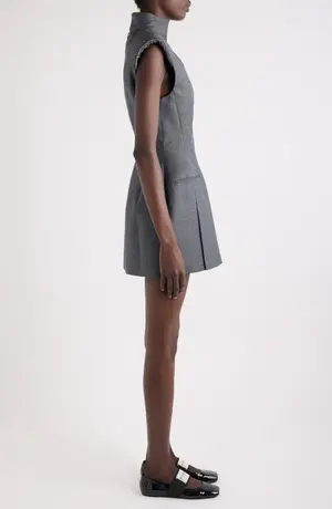 Givenchy Raw Edge Wool Sheath Dress - Grey Mix