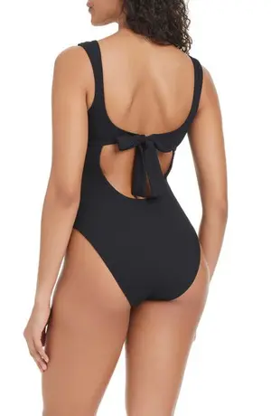 Sanctuary Textured One-piece Swimsuit - Black