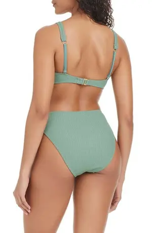 Sanctuary Textured Underwire Bikini Top - Eucalyptus