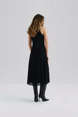 MALINA Nessa Halterneck Knitted Midi Dress