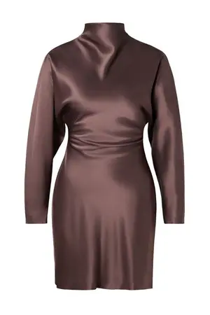 MALINA Zora Barrel Long Sleeve Mini Dress