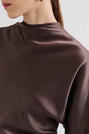 MALINA Zora Barrel Long Sleeve Mini Dress