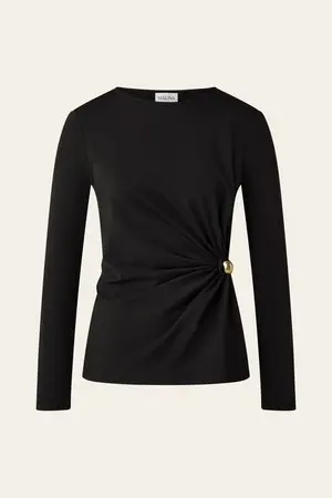MALINA Mailey Jersey Long Sleeve Top - Black