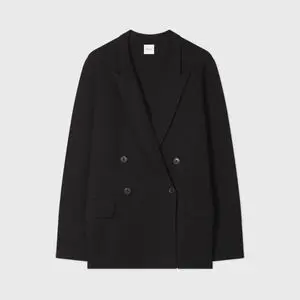 Paul Smith Milano Knit Double-breasted Blazer - Black