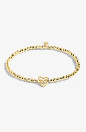 A LITTLES & CO Beaded Bracelet - Metallic Gold