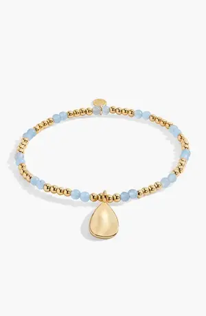 A LITTLES & CO Birthstone Gold-tone Plated A Little Bracelet - March