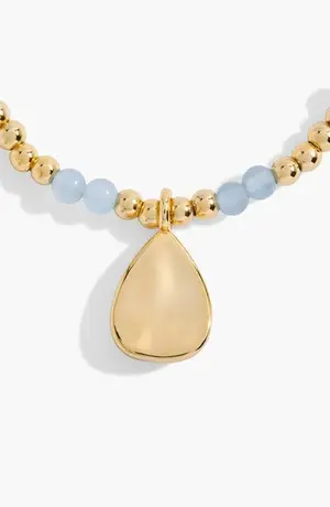 A LITTLES & CO Birthstone Gold-tone Plated A Little Bracelet - March