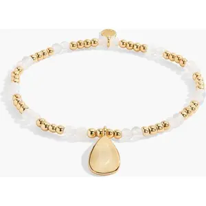 A LITTLES & CO Birthstone Bracelet - Metallic Gold