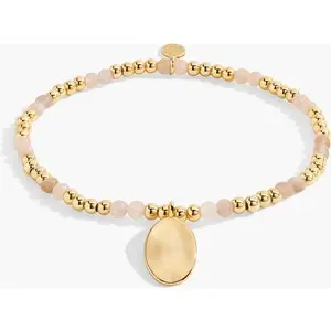 A LITTLES & CO Birthstone Bracelet - Metallic Gold