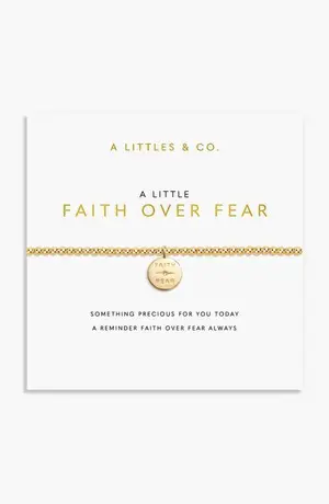 A LITTLES & CO Beaded Charm Bracelet - Faith Over Fear