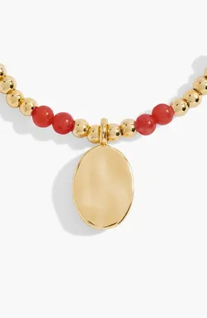 A LITTLES & CO Gold-tone Plated Birthstone Bracelet - January