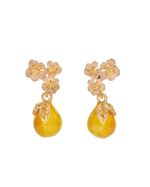 FABLE ENGLAND Golden Pear Drop Earrings - Gold