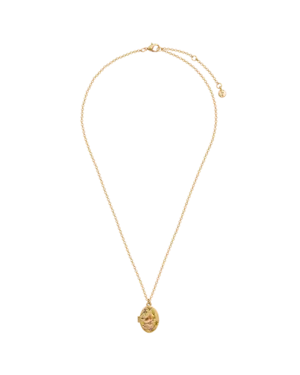 FABLE ENGLAND Robin & Blackberry Locket Chain Necklace