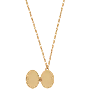 FABLE ENGLAND Robin & Blackberry Locket Chain Necklace