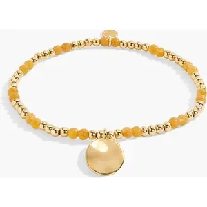 A LITTLES & CO Birthstone Bracelet - Metallic Gold