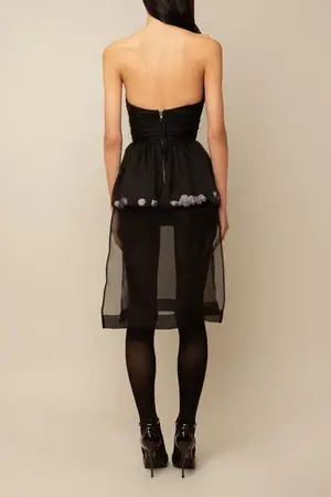 CONTESSA MILLS Floral Silk Organza Top