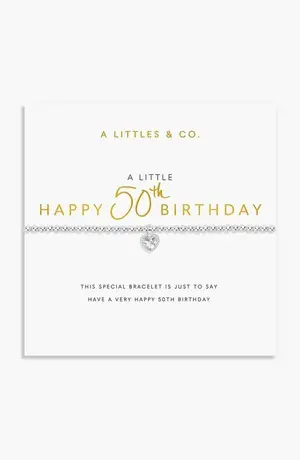 A LITTLES & CO Beaded Bracelet - Metallic Silver