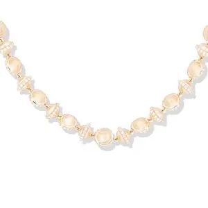 CAMPBELL + CHARLOTTE Revel Small Bead Necklace - Diamond- Gold