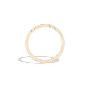 CAMPBELL + CHARLOTTE Revel Ribbed Stacking Band - Diamond- Gold