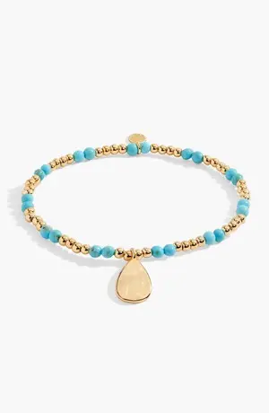 A LITTLES & CO Birthstone Charm Bracelet In Gold-tone - December