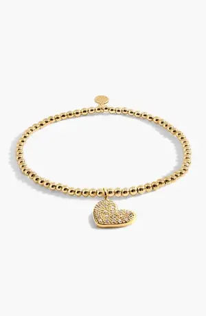 A LITTLES & CO Gold-tone Plated 'happy Birthday' Beaded Charm Bracelet - Metallic Gold
