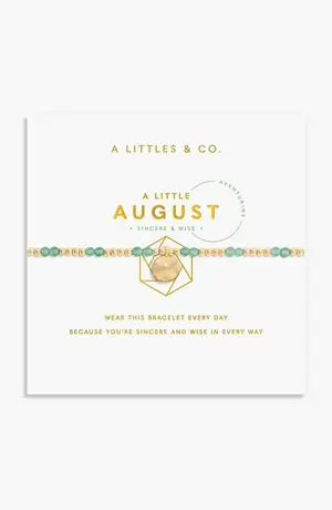 A LITTLES & CO Birthstone A Little Bracelet - August