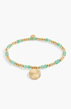 A LITTLES & CO Gold-tone Plated Birthstone Bracelet - Metallic Gold
