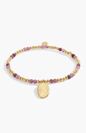 A LITTLES & CO Birthstone Bracelet - Metallic Gold