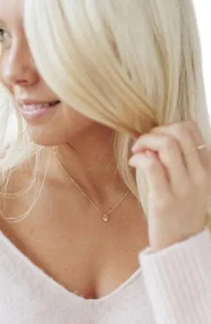 MADE BY MARY Fur Baby Disc Chain Necklace - Silver