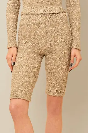 CONTESSA MILLS Blair Fitted Long Shorts - Dark Champagne