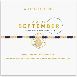 A LITTLES & CO Birthstone Gold-tone Plated Bracelet - September