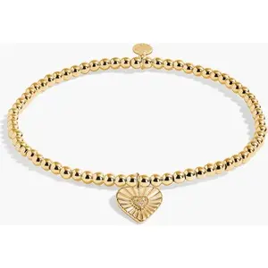 A LITTLES & CO Beaded Bracelet - Metallic Gold
