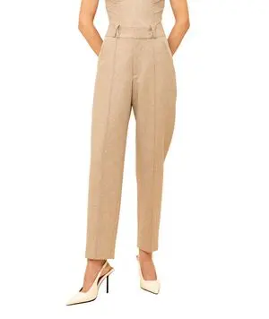 CONTESSA MILLS Tailored Wool Trouser - Beige