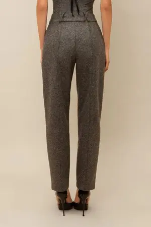 CONTESSA MILLS Tailored Wool Trouser - Grey