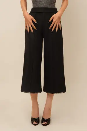 CONTESSA MILLS Salem Wide-leg Wool Trouser
